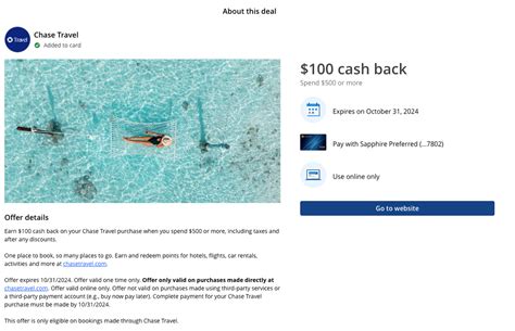 New Chase Offer Save 100 On Chase Travel [targeted]