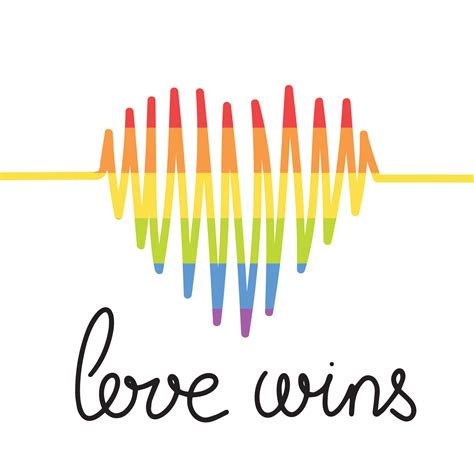Love Wins Square Banner With Heart And Rainbow 22280049 Vector Art At