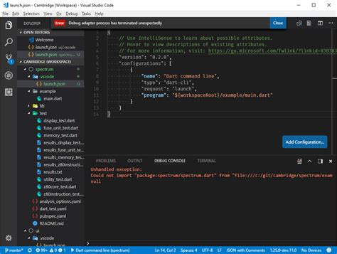 Flutter Debugger Adapter Process Terminates Unexpectedly When Printing Array With Null As First