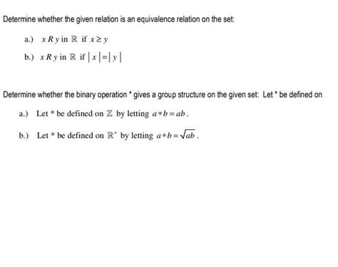 Solved Determine Whether The Given Relation Is An