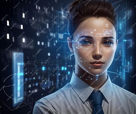 Premium Ai Image Implementation Of Biometric Facial Recognition Online Access Business Data