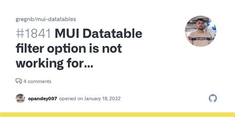 MUI Datatable Filter Option Is Not Working For Numbers Integer Issue Gregnb Mui