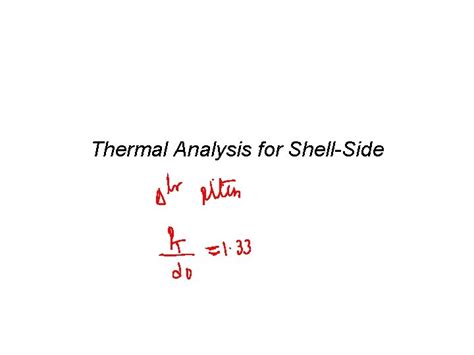 Kern Method Of SHELLANDTUBE HEAT EXCHANGER Analysis P