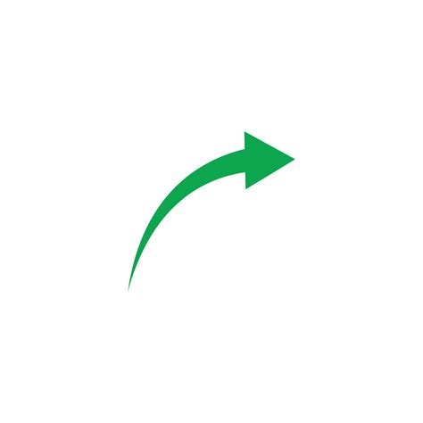 Eps10 Green Vector Forward Arrow Abstract Art Icon Isolated On White
