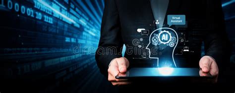 Human Interact With Ai Artificial Intelligence Virtual Assistant Generative Nlp Stock