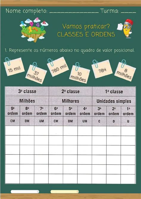 Classes E Ordens Interactive Worksheet Online Activities Interactive