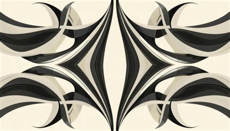 A Symmetrical Design Of Two Monochrome Shapes Arranged In Parallel Premium Ai Generated Image