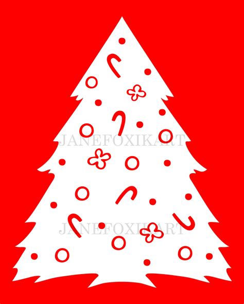 Red Christmas Tree Pattern By Janefoxikart Thehungryjpeg