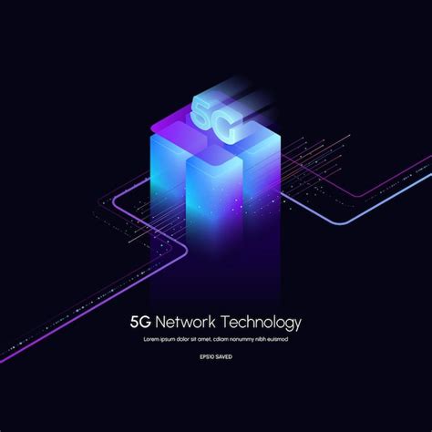 5g 네트워크 무선 기술 벡터 Illustration5g 아이소메트릭 스마트폰 프리미엄 벡터