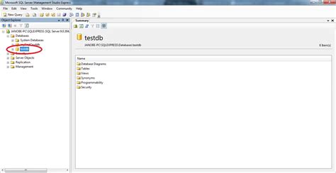 How To Create A Database In The Sql Server 2005 In