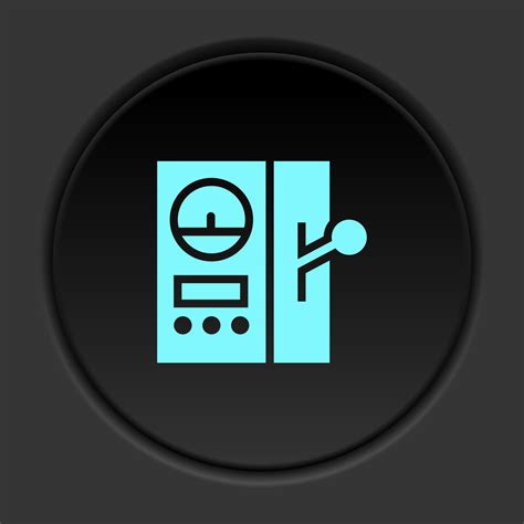 Dark Button Icon Mass Production Control Panel Button Banner Round Badge Interface For