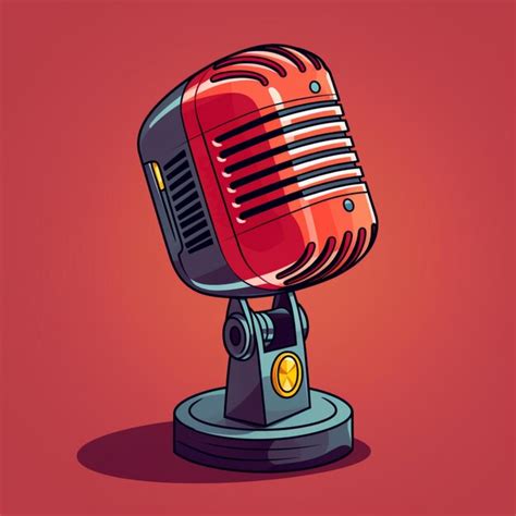 Premium Ai Image Podcast Microphone Animation Art On Background
