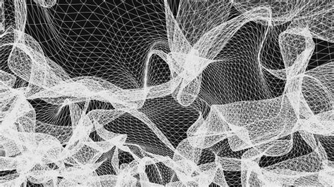 Grid Net Abstract Drawing Polygonal Wireframe Smoke Cloud Soft Moving Simulation Motion Graphics