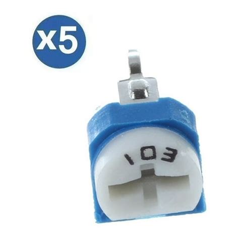 Pack 5 Potenciómetros Trimmer 10k Ajuste Con Destornillador
