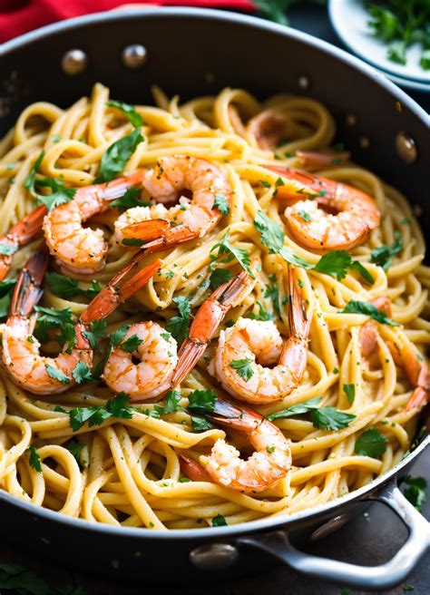 Lexica High End Styling Image Fine Dine Of One Pan Shrimp Parmesan Pasta High Quality 8k