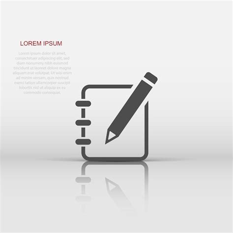 Premium Vector Notepad Edit Document With Pencil Icon Vector Illustration Business Concept