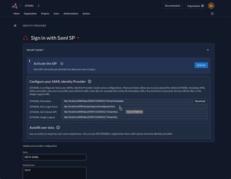 Configure Okta As A Saml Identity Provider In Zitadel Zitadel Docs
