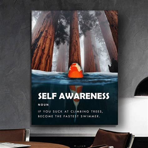 Self Awareness Poster Motivational Wall Art For Entrepreneurs Office