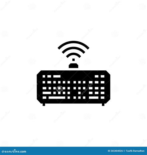 Keyboard Wireless Vector Icon Computer Component Icon Solid Style