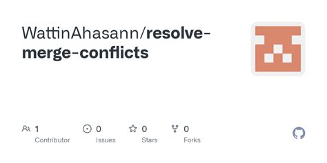 Github Wattinahasann Resolve Merge Conflicts