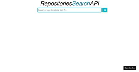 Github Search Api Codesandbox