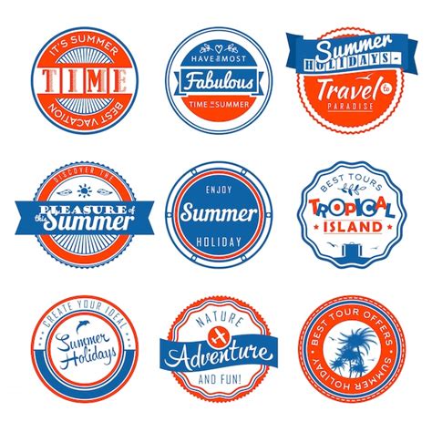 빈티지 라벨 템플릿 세트 프리미엄 벡터