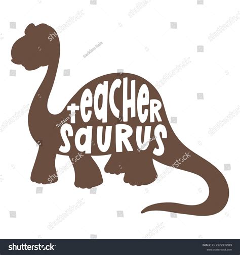 Teacher Saurus Vector Design T Shirt Stock Vector Royalty Free