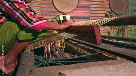 Making Thai Mat Aka Mat Making Stock 비디오 Adobe Stock