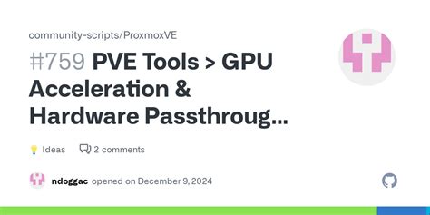 Pve Tools Gpu Acceleration And Hardware Passthrough Setup Script