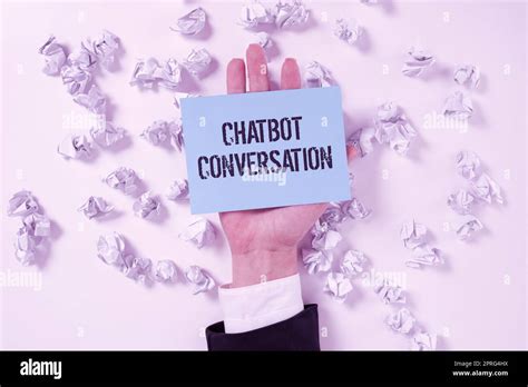 Writing Displaying Text Chatbot Conversation Business Approach Chatting With Virtual Assistant