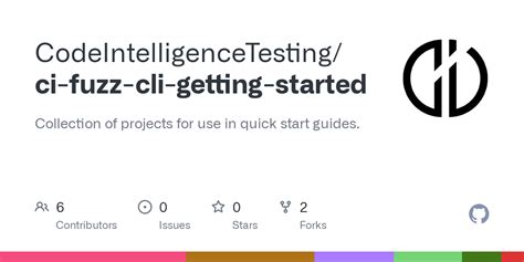 GitHub CodeIntelligenceTesting Ci Fuzz Cli Getting Started