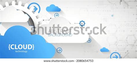 Cloud Computing Concept Abstract Technology Background Stock Vector