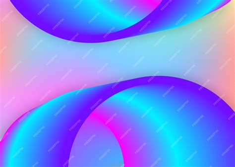 유체 모양 생생한 그라디언트 메쉬 현대적인 유행이 혼합된 홀로그램 3d 배경입니다 물결 모양의 포스터 잡지 레이아웃입니다 액체 동적 요소와 유체 모양 배경입니다