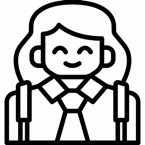 Student School Study People Girl Icon Download On Iconfinder
