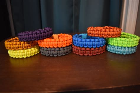 Single Color Cobra Braid Paracord Bracelets Etsy