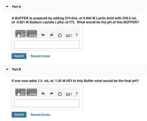 Solved A BUFFER Is Prepared By Adding ML Of M Chegg
