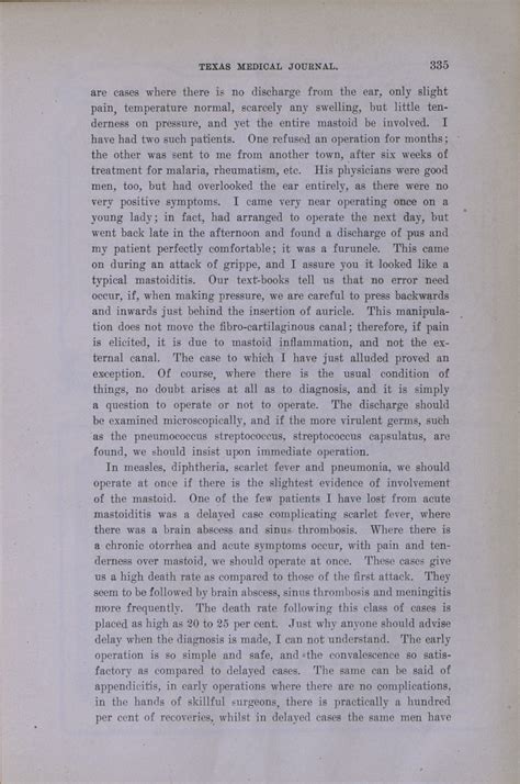 Acute Mastoiditis—early Operation A Necessity For The Patients Safety
