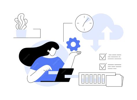 Premium Vector Automatic Backup Abstract Concept Vector Illustration