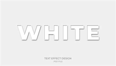Premium Psd White Text Effect On White Background