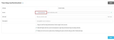 how to set a two step authentication 2fa in directadmin