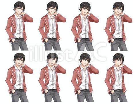 首を痛めたポーズ（ブレザー）表情差分イラスト No 2649992｜無料イラスト・フリー素材なら「イラストac」