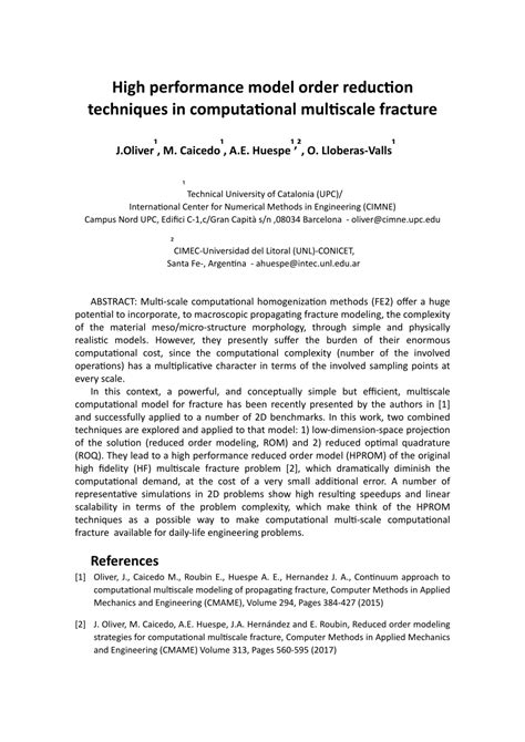 Pdf High Performance Model Order Reduction Techniques In Computational Multiscale Fracture
