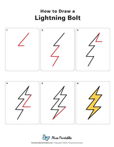 How To Draw A Lightning Bolt Lightning Bolt Drawing Tutorial Learn To Draw