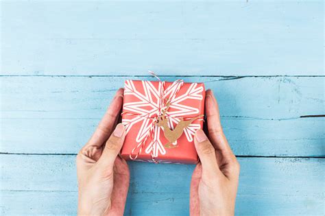 선물 상자 휴일 준비와 크리스마스 배경 복사 공간이 있는 맨 위 뷰입니다 0명에 대한 스톡 사진 및 기타 이미지 0명 개념 겨울 Istock