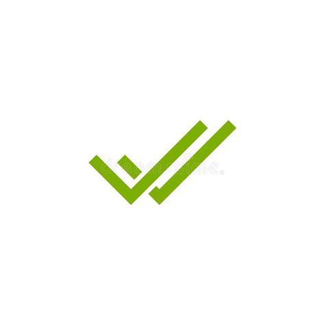 Valid Seal Icon Green Double Tick Flat Done Sticker Icon Isolated On