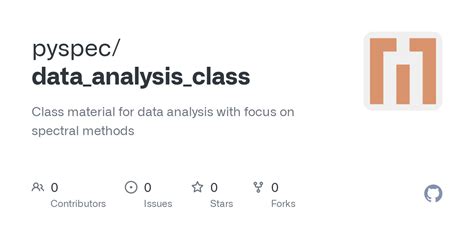 Github Pyspecdataanalysisclass Class Material For Data Analysis