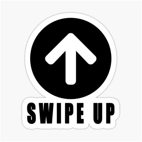 swipe up button sticker for sale by podishawna redbubble