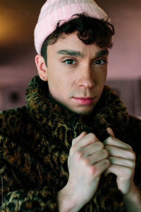 «portrait Of Young Non Binary Person At Night In The City Del Colaborador De Stocksy «jimena