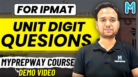 Unit Digit Question For Pmat Ll Myprepway Ipmat Course Demo Video
