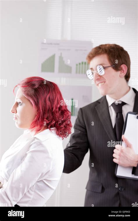 Bias Gender Annoyances At Work In The Office Stock Photo Alamy